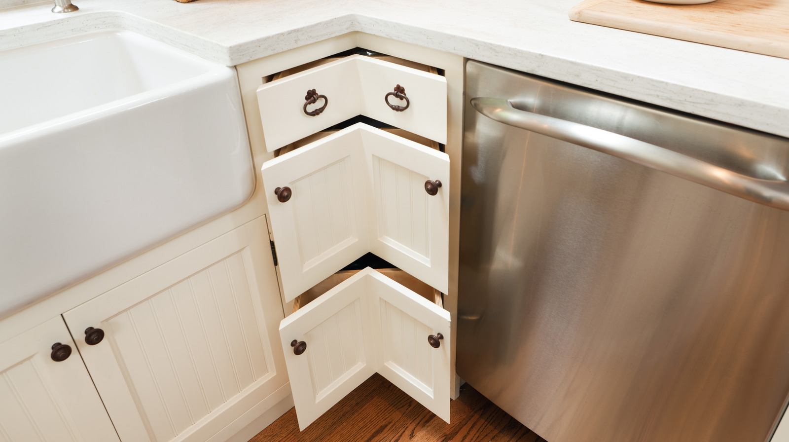 Organizational Solutions To Make Corner Kitchen Cabinets More Functional