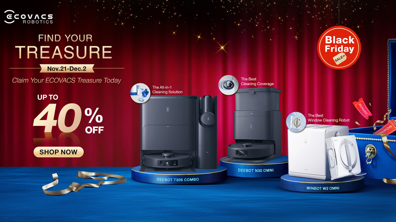 Black Friday Steals: ECOVACS' Best-Selling Cleaning Robots At Unbeatable Prices