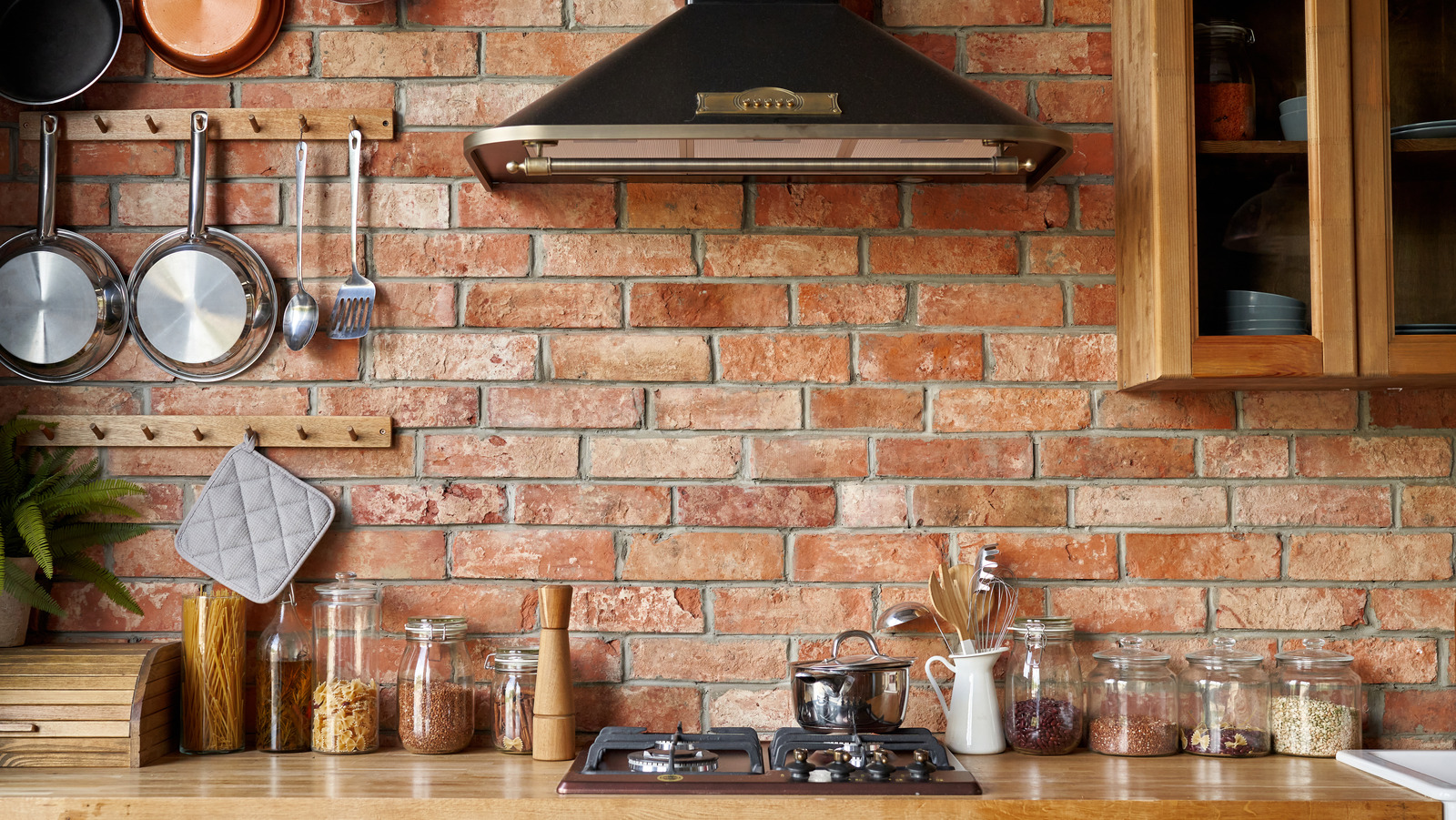 Brick Kitchens Are Back With A Bold Cabinet Color