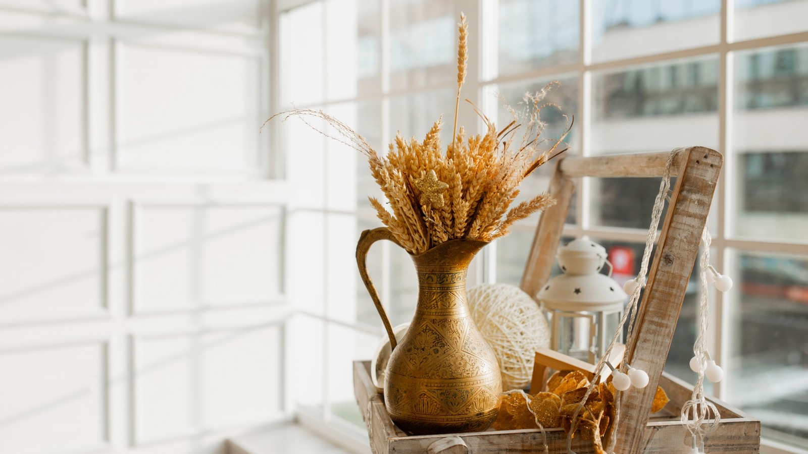 Create A Gorgeous Fall Centerpiece On A Budget With Dried Wheat