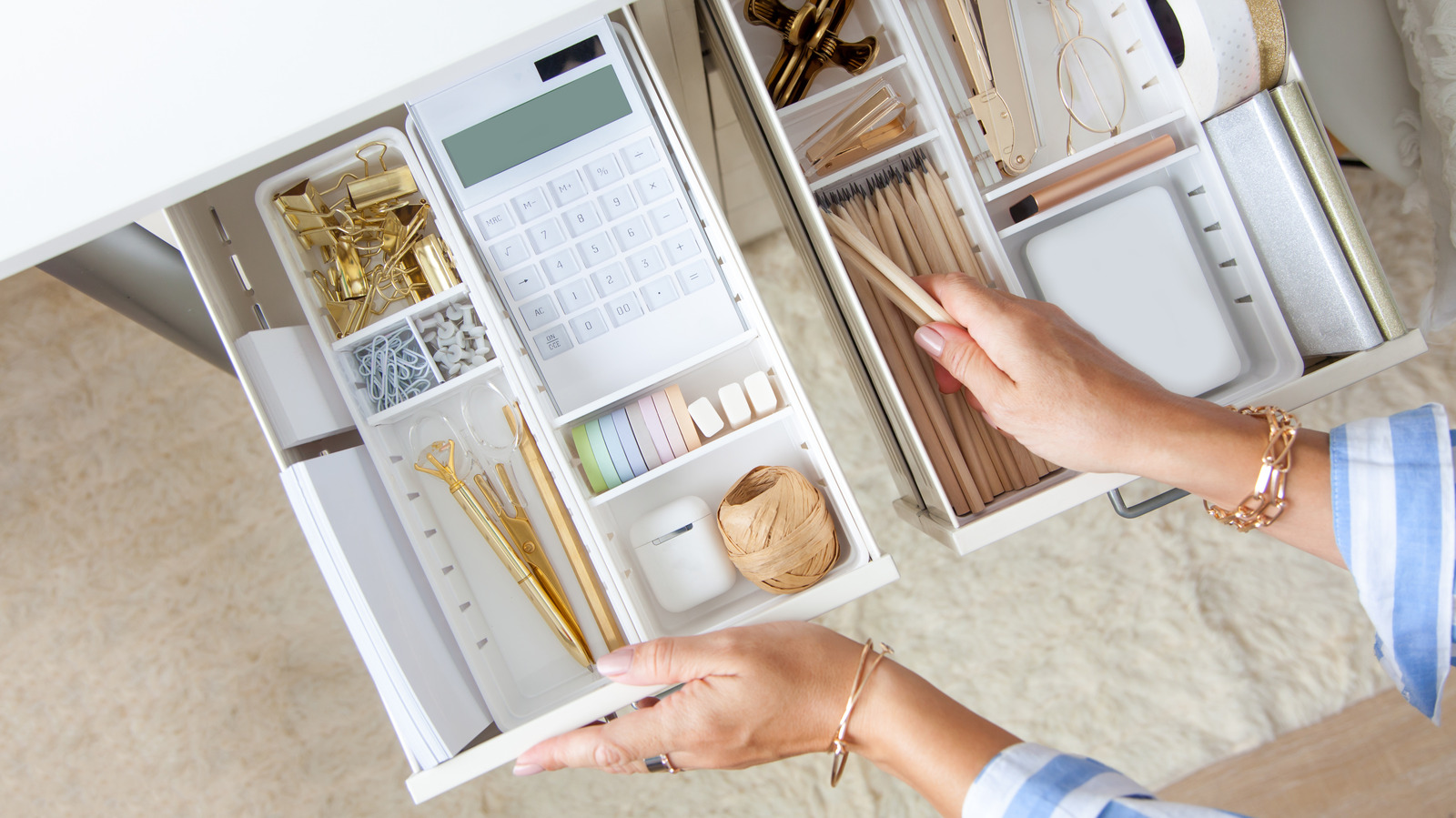 Drawer Organizers Aren't Just For Kitchens Anymore. Try One In Your Office