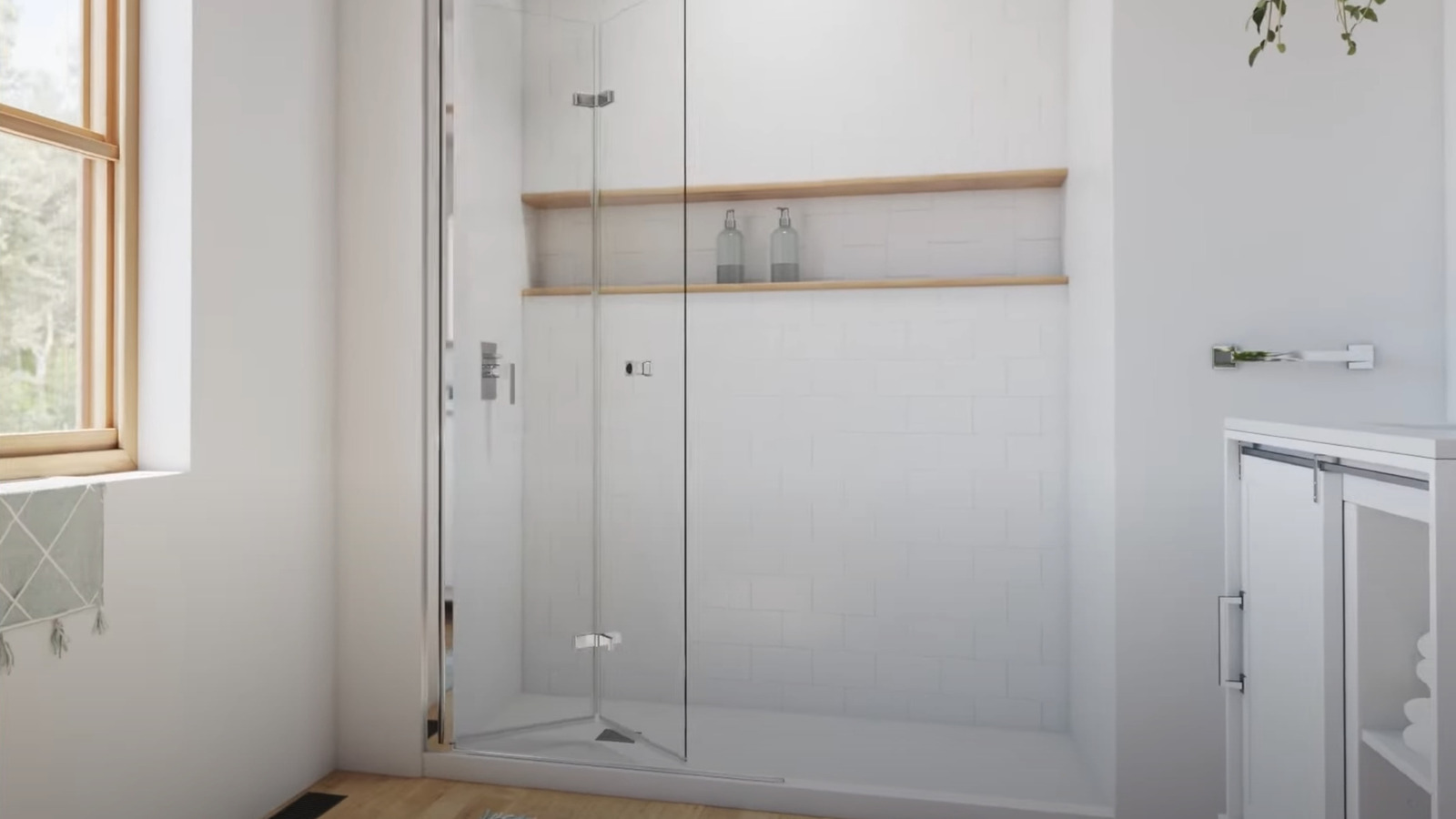 Foldable Shower Doors Are The Perfect Way To Save Space In A Small Bathroom
