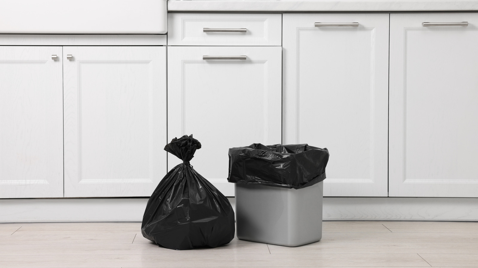 Give Your Kitchen Waste Bin A Stylish Makeover With A Laundry Staple