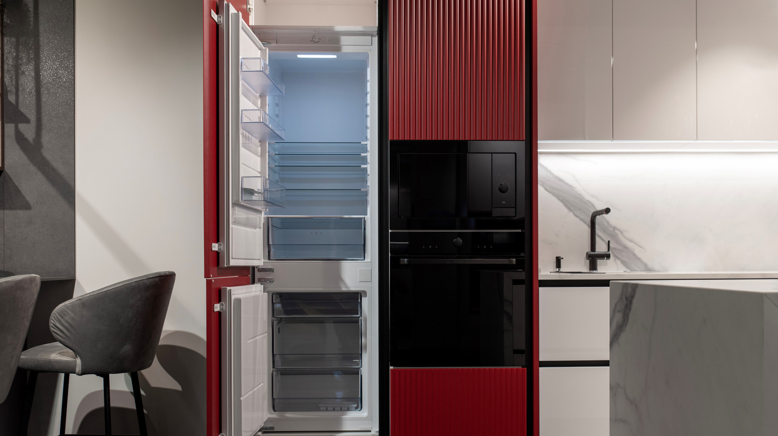 How To DIY A Faux Built-In Fridge For A Luxury Kitchen Makeover For Less