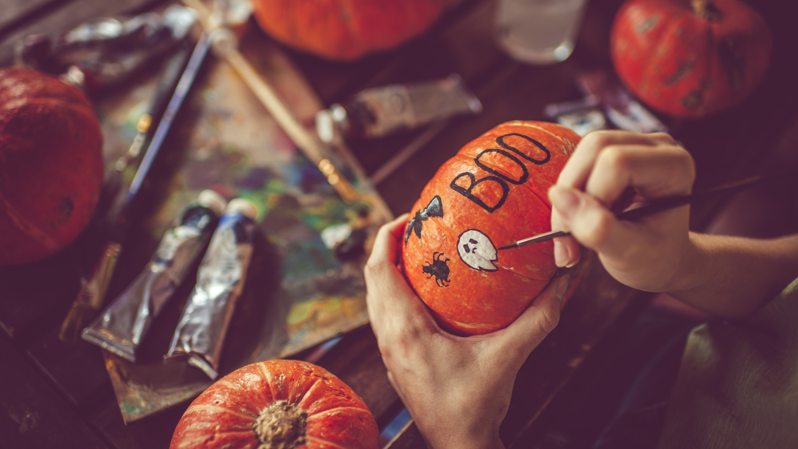 No Knife Is No Problem With These Spooky, No-Carve Pumpkin Decorating Ideas