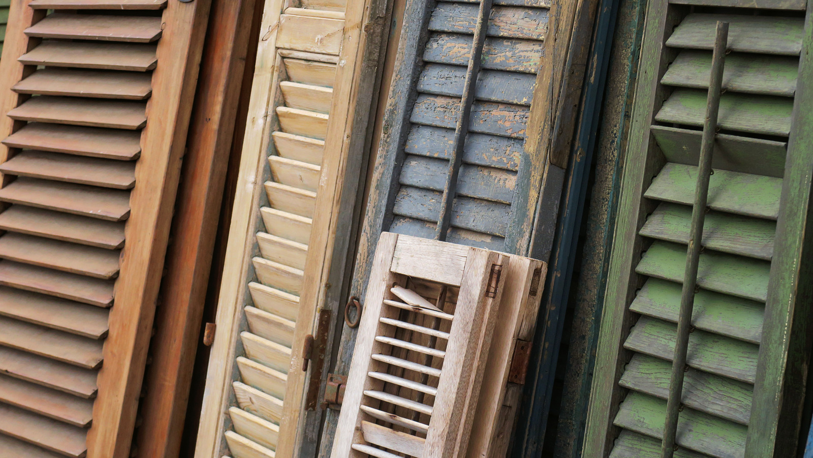 Repurpose Old Window Shutters Into A Functional Plate Rack