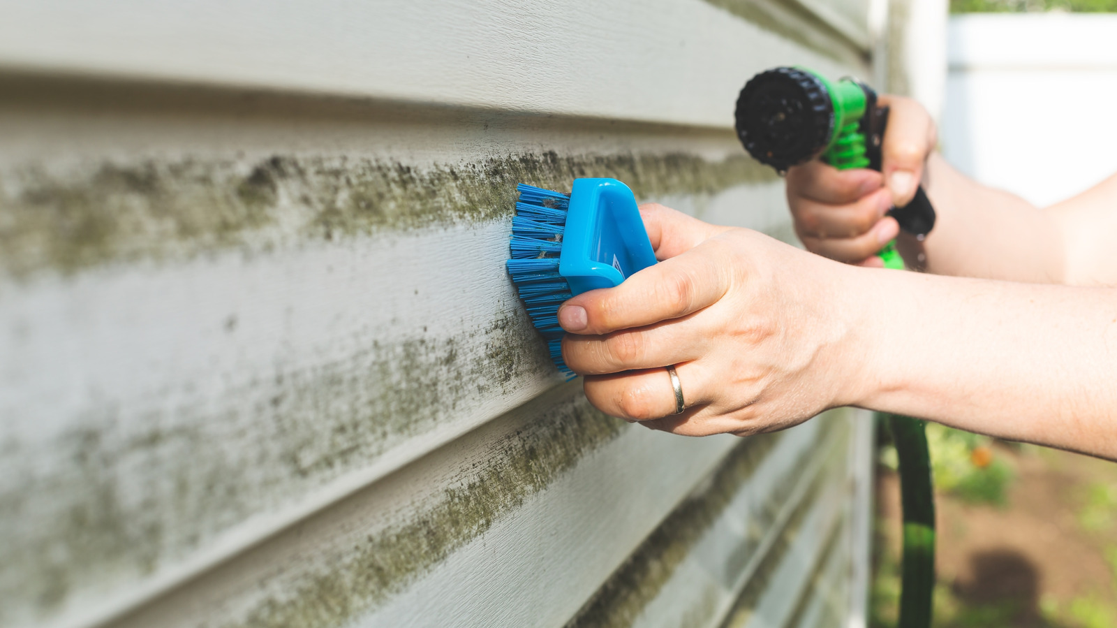 Tackle Algae & Mildew On Vinyl Siding With A Laundry Room Staple