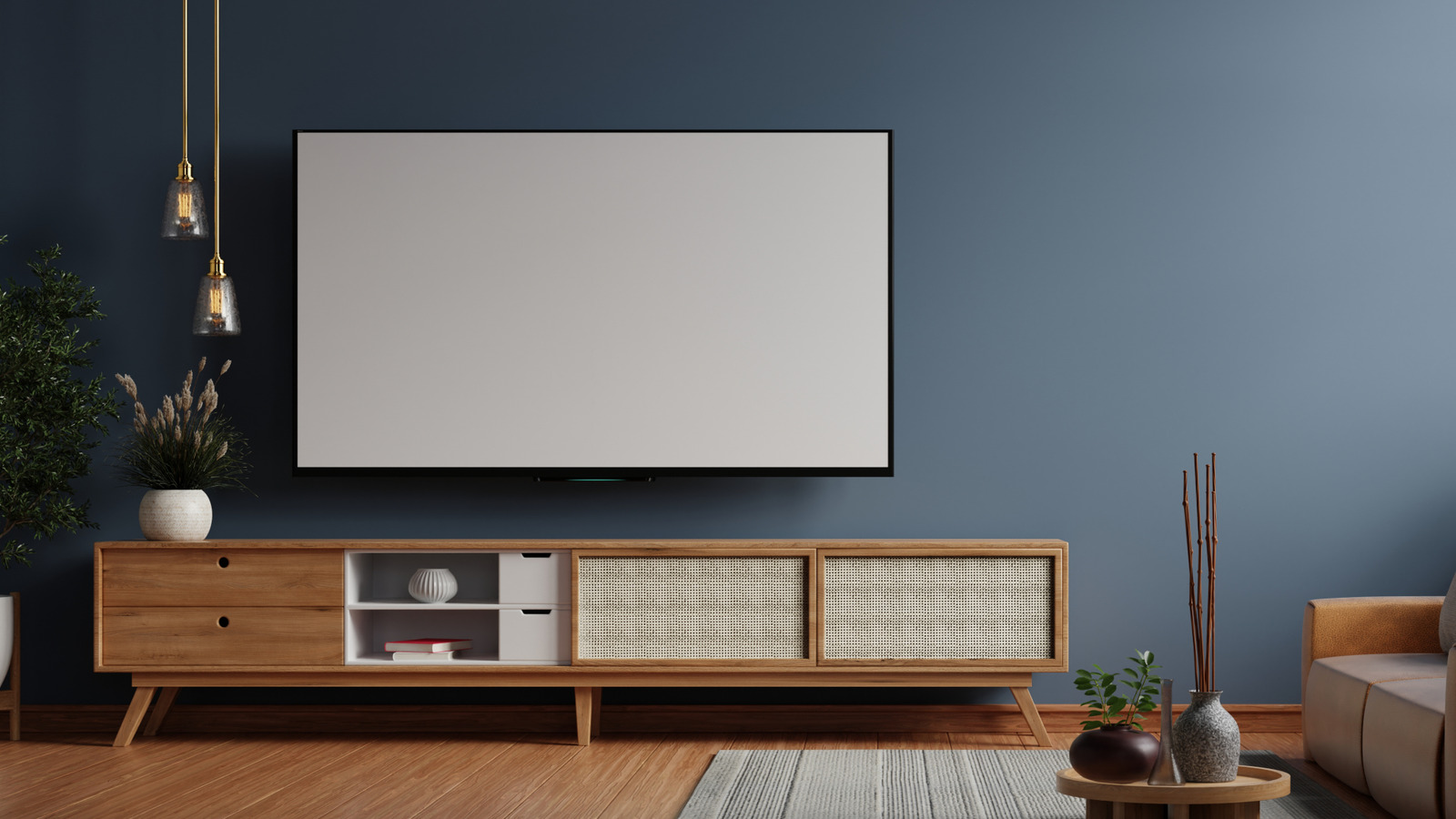 The Cool Wallpaper Choice That's Just Perfect For A TV Room