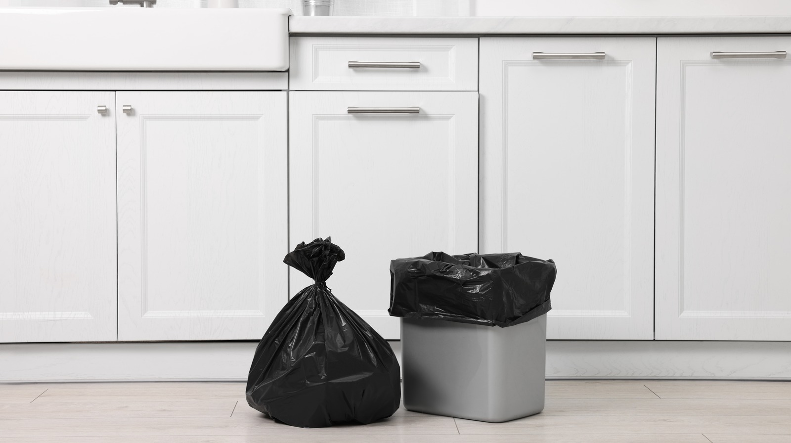 The DIY That Transforms An Old Cabinet Into The Prettiest Trash Can You ...