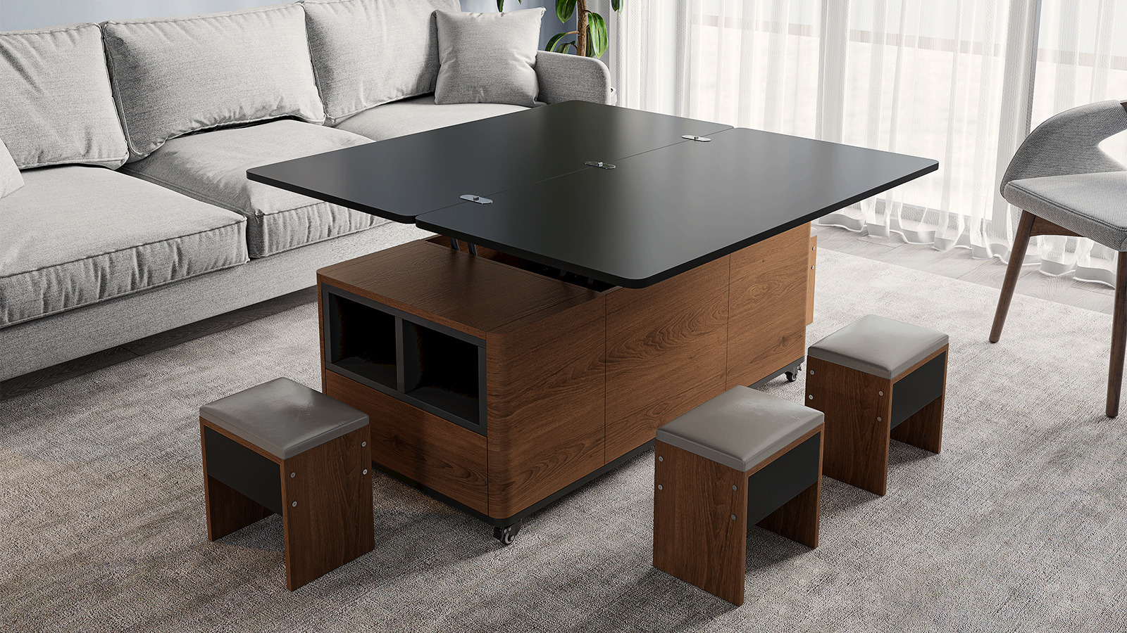 This Coffee Table Offers Some Surprises That Are Perfect For Small Spaces