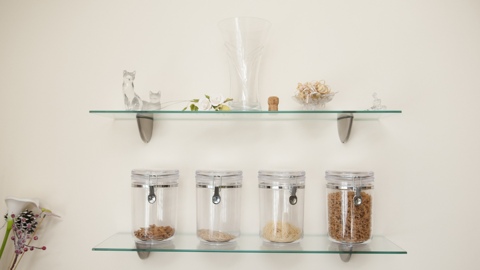 Tired Of Your Outdated Glass Shelves? Turn Them Into Faux Wood Instead