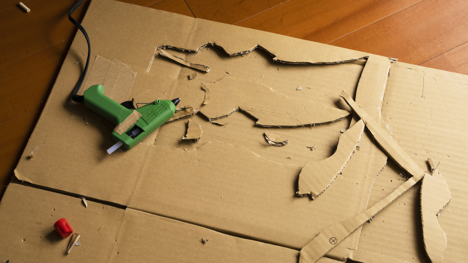 Transform A Cardboard Box Into A Sparkling DIY Vase For Faux Florals