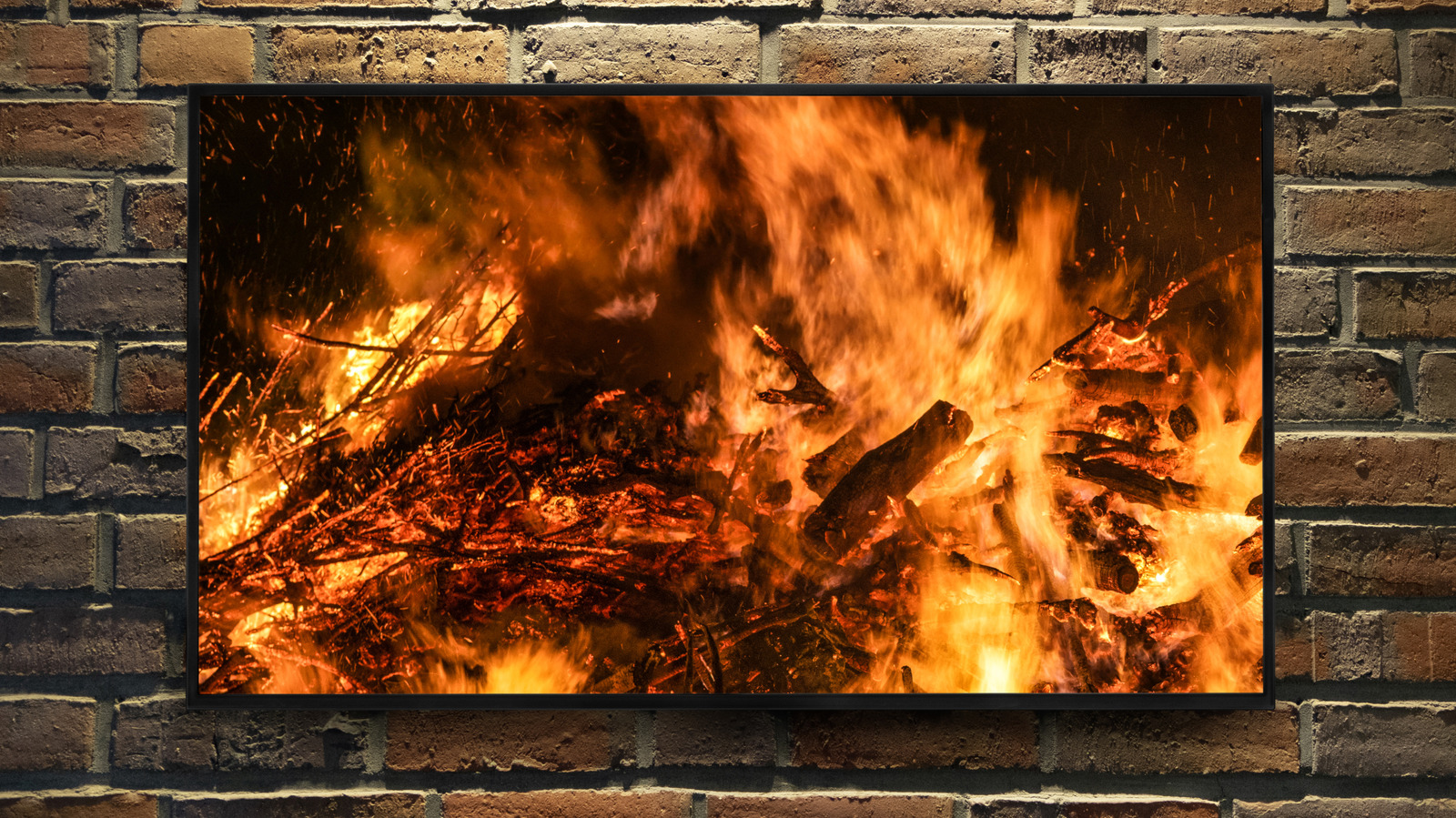 Turn An Old Tv Into A Stunning Fireplace Feature