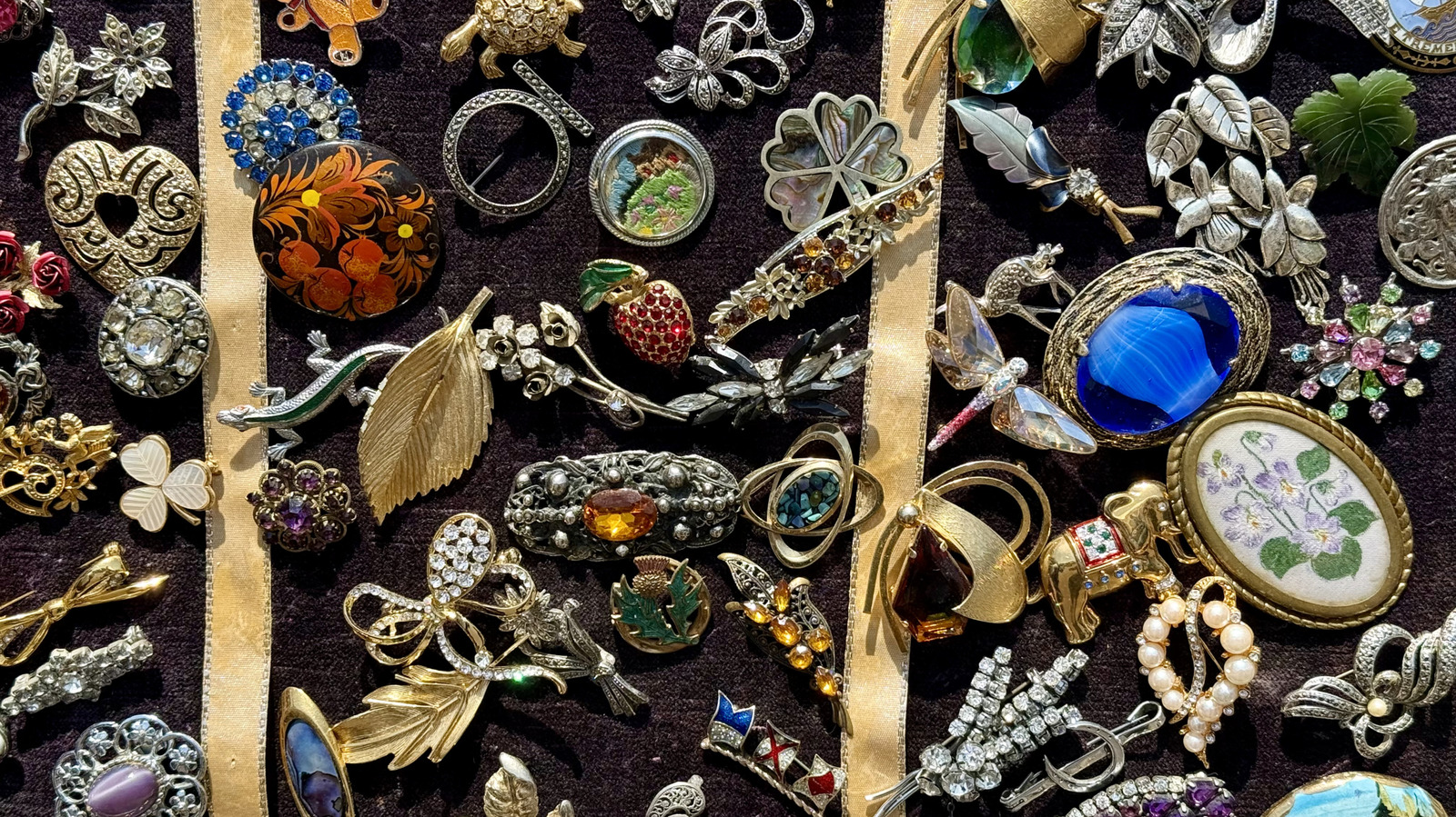 Turn A Thrift Store Brooch Into A Stunning Fridge Gallery Wall With A DIY