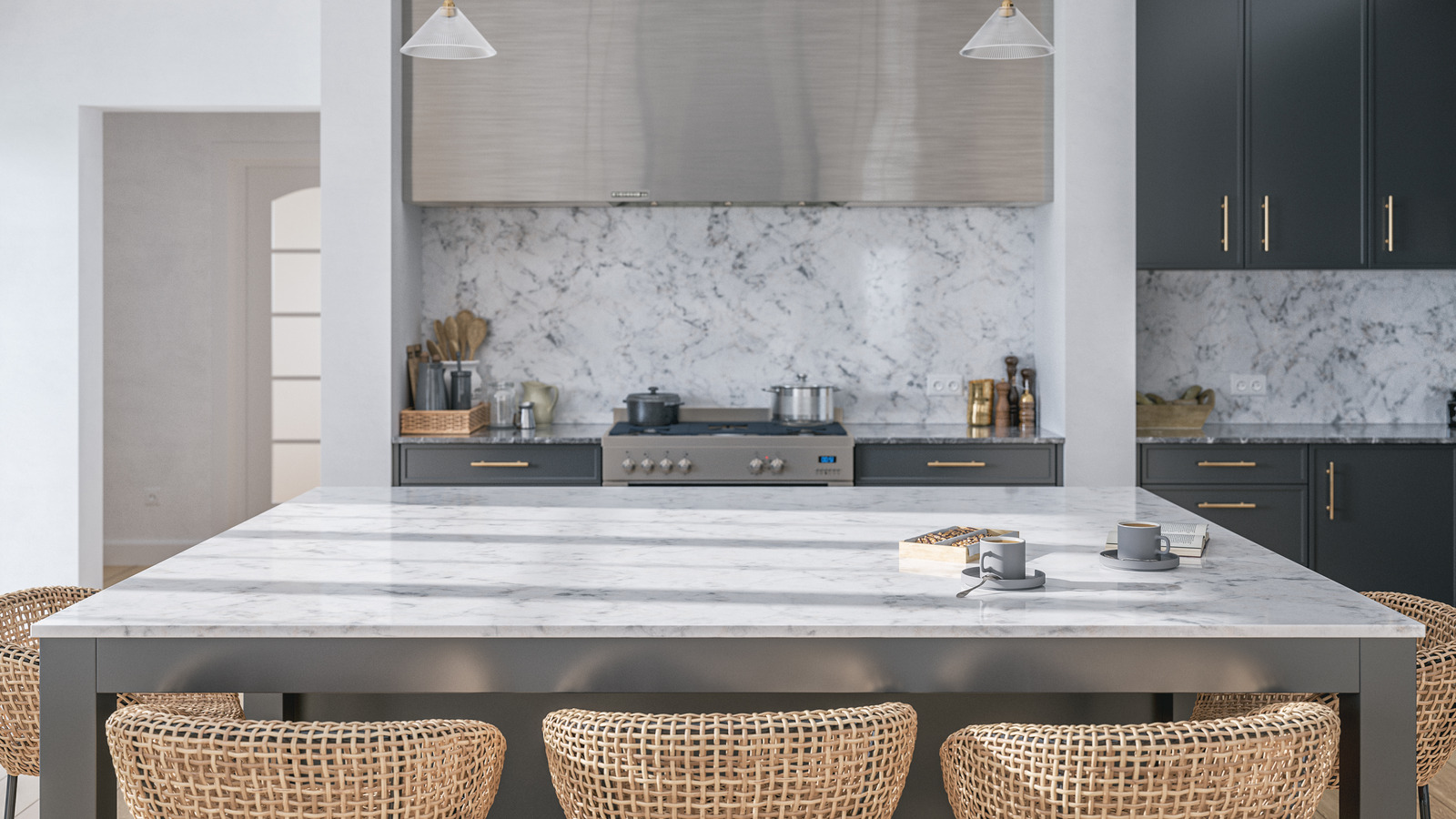 We Should All Be Adopting This Functional Celebrity Kitchen Island Trend